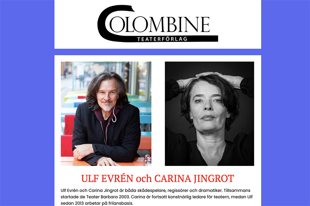 Ulf Evrén och Carina Jingrot på Colombine - Teater Barbara